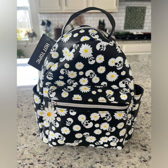 Hot Topic | Bags | Skull Flowers Hot Topic Backpack Bag Gothic Punk ...